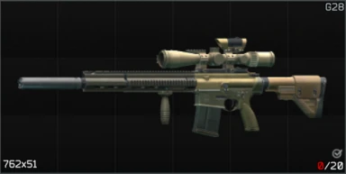 HK G28 7.62x51 marksman rifle / HK G28 7.62x51 マークスマン ライフル - Escape from Tarkov Wiki*